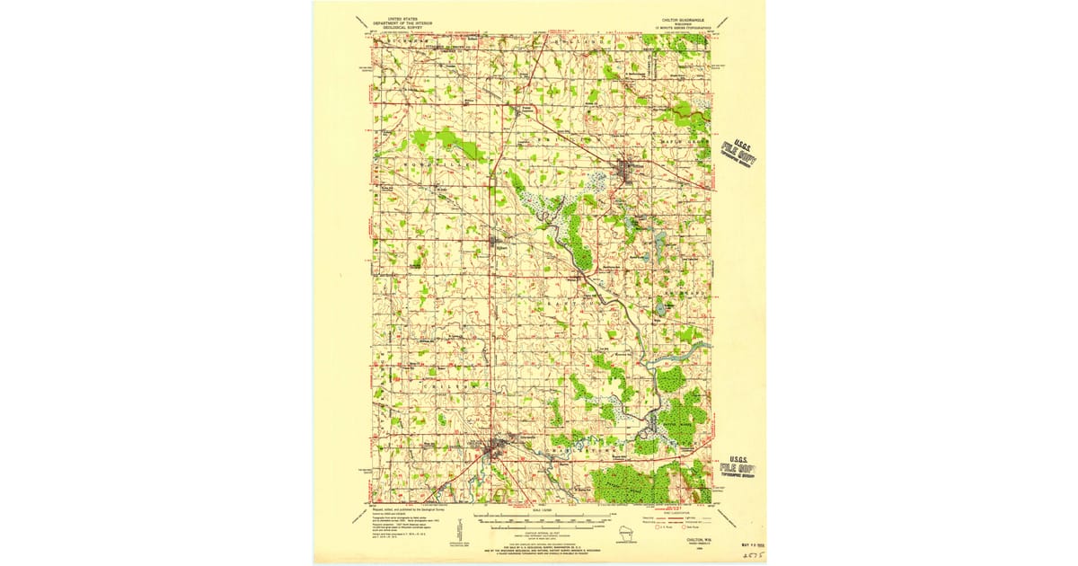 1954 Map of Chilton, WI — High-Res | Pastmaps