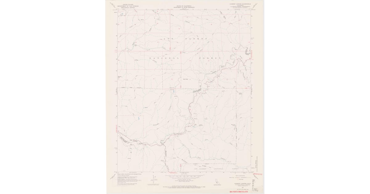 1967 Map of Chimney Canyon, San Luis Obispo County, CA — High-Res ...