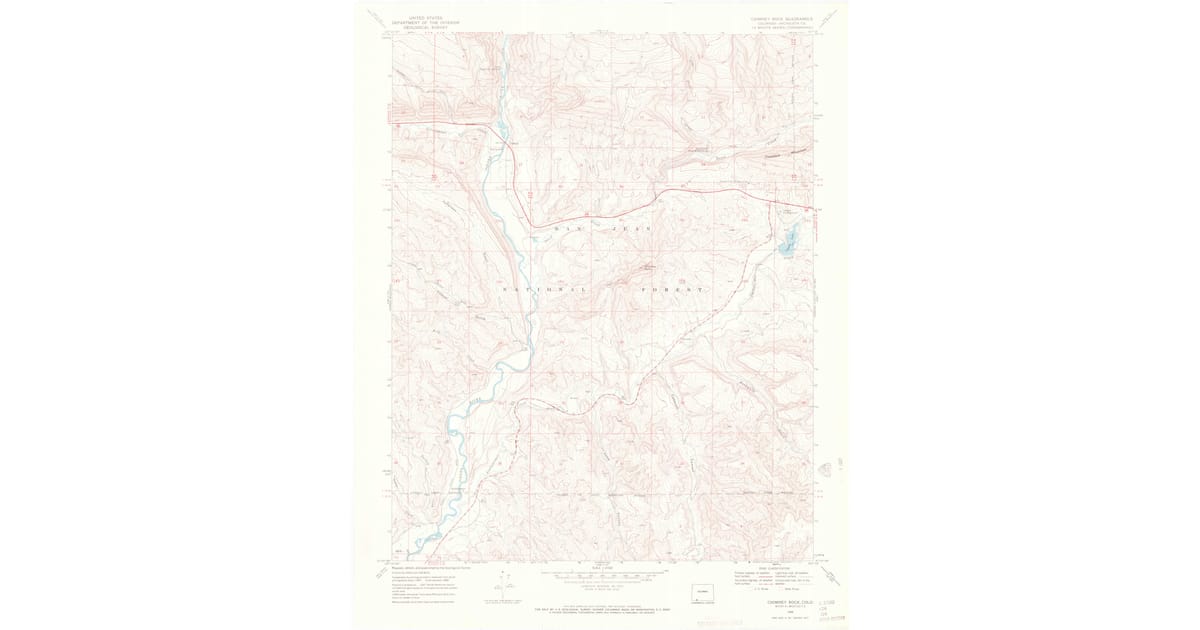 1968 Map of Chimney Rock, Archuleta County, CO — High-Res | Pastmaps