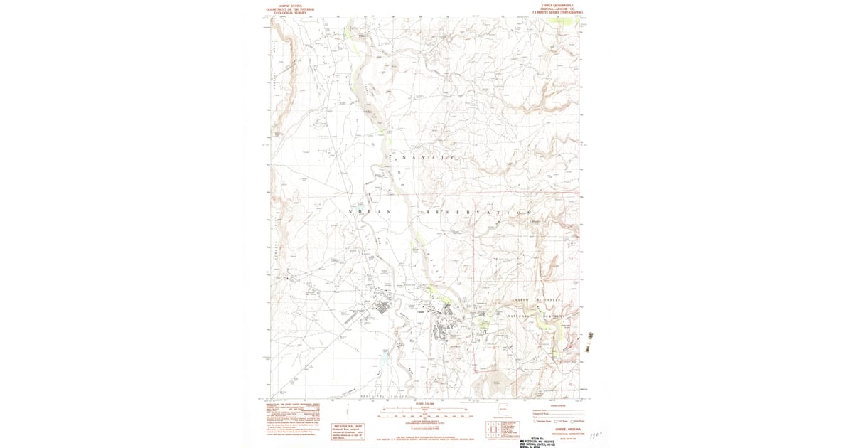1982 Map of Chinle, AZ — High-Res | Pastmaps