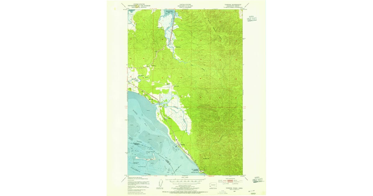 1949 Map of Chinook, WA — High-Res | Pastmaps
