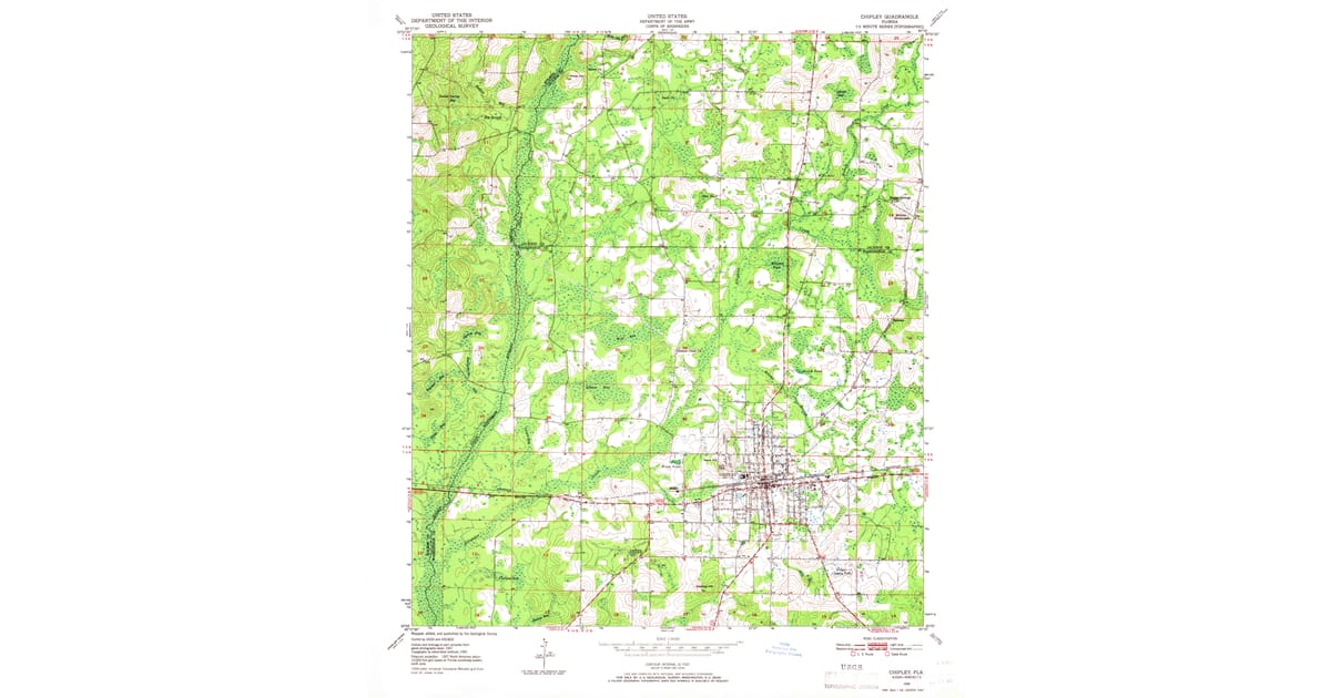 Old Maps of Chipley, FL for Hiking & Exploration | Pastmaps