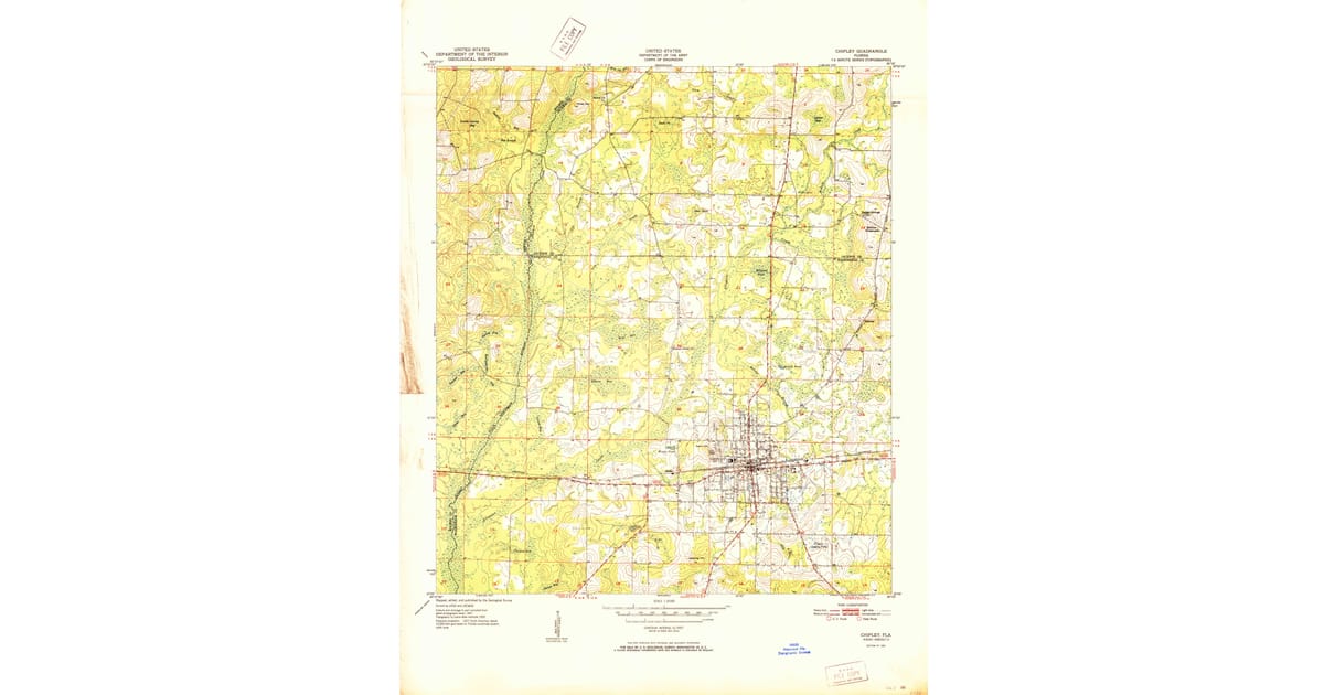 1951 Map of Chipley, FL — High-Res | Pastmaps