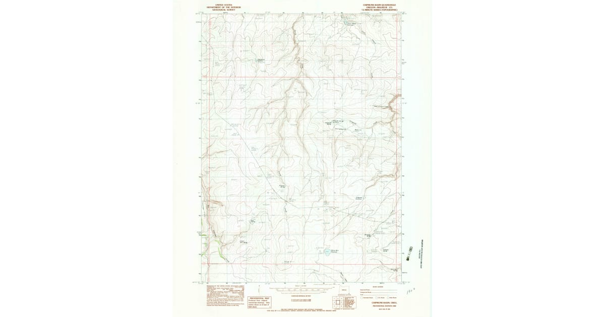 1982 Map of Chipmunk Basin, Malheur County, OR — High-Res | Pastmaps