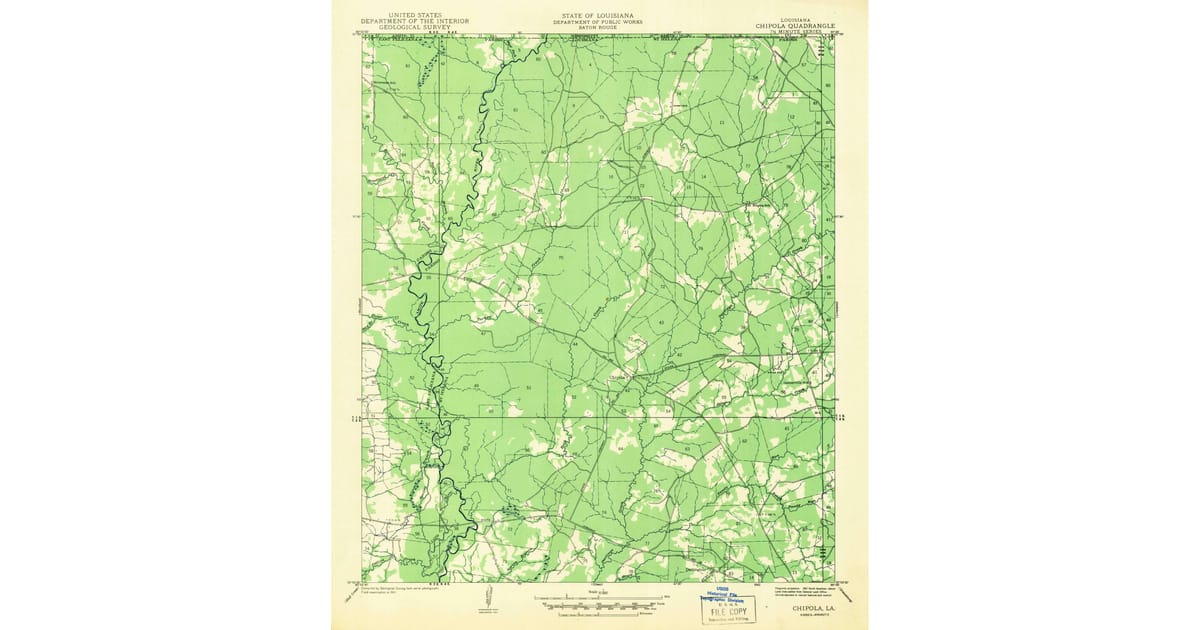 Old Maps of Chipola, LA | Pastmaps
