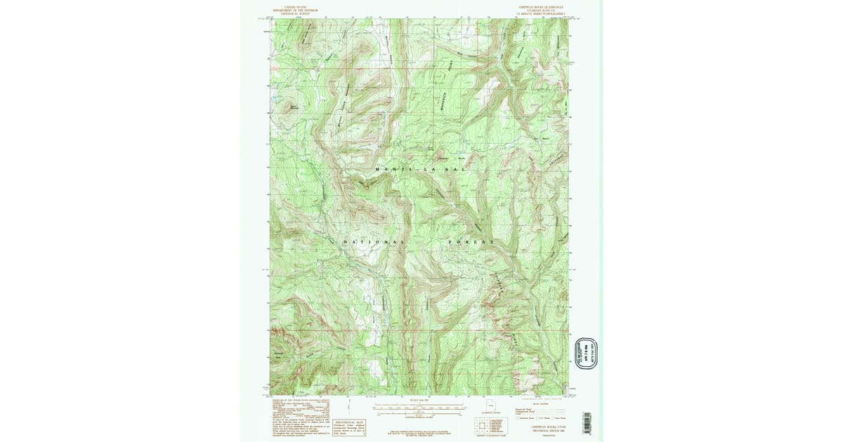 1985 Map of Chippean Rocks, San Juan County, UT — High-Res | Pastmaps