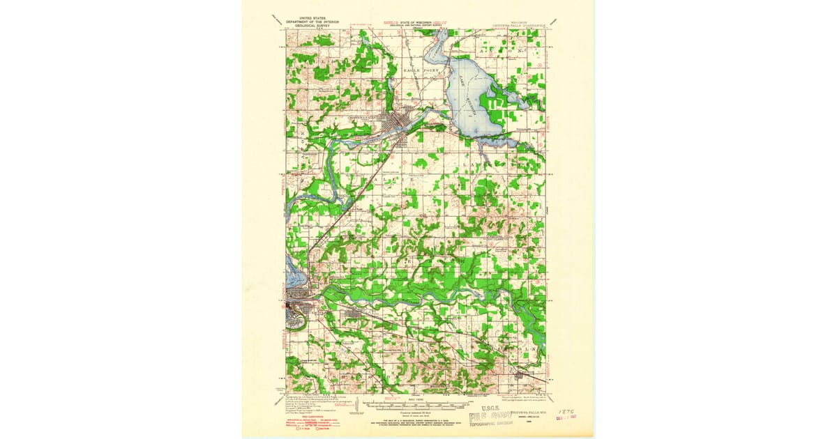 Old Maps of Eagle Point, WI for Genealogy | Pastmaps