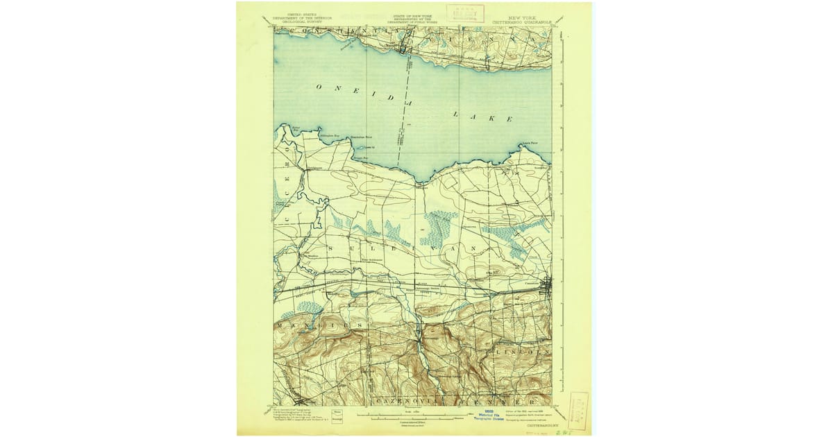 1902 Map of Chittenango, NY — High-Res, 1938 Print | Pastmaps