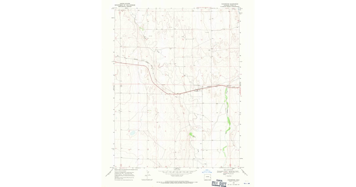 1968 Map of Chivington, Kiowa County, CO — High-Res | Pastmaps
