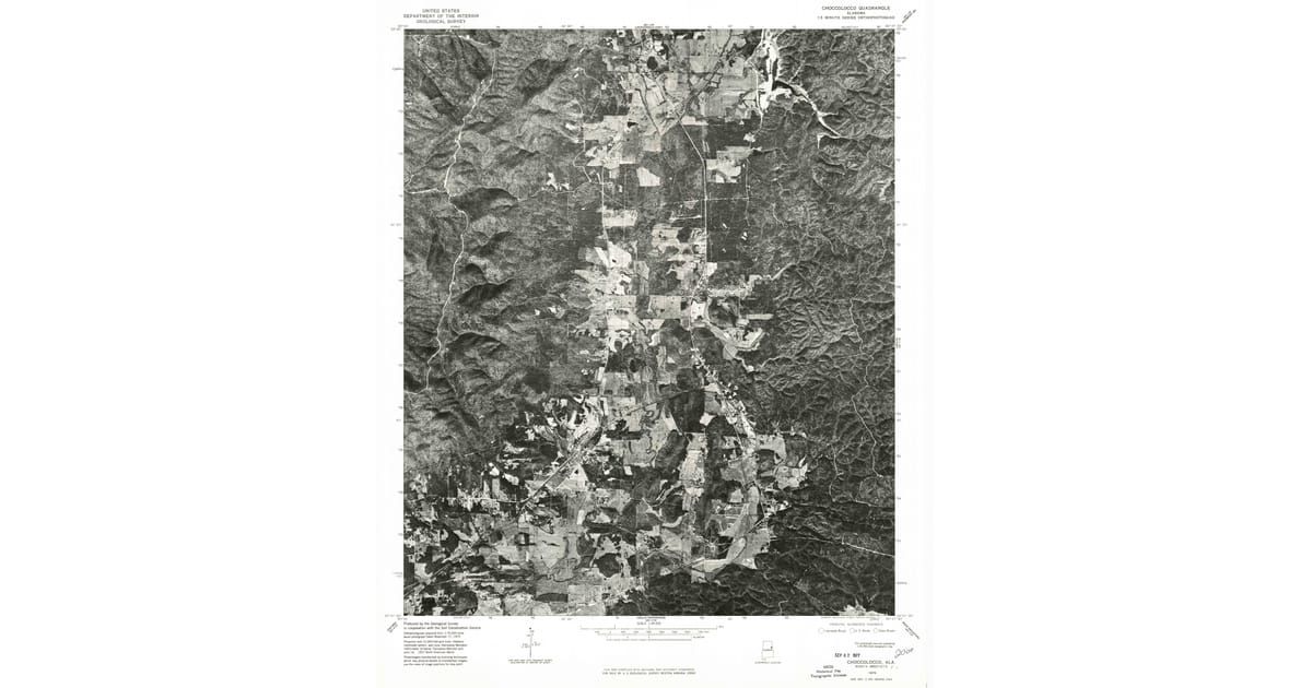 1975 Map of Choccolocco, AL — High-Res | Pastmaps