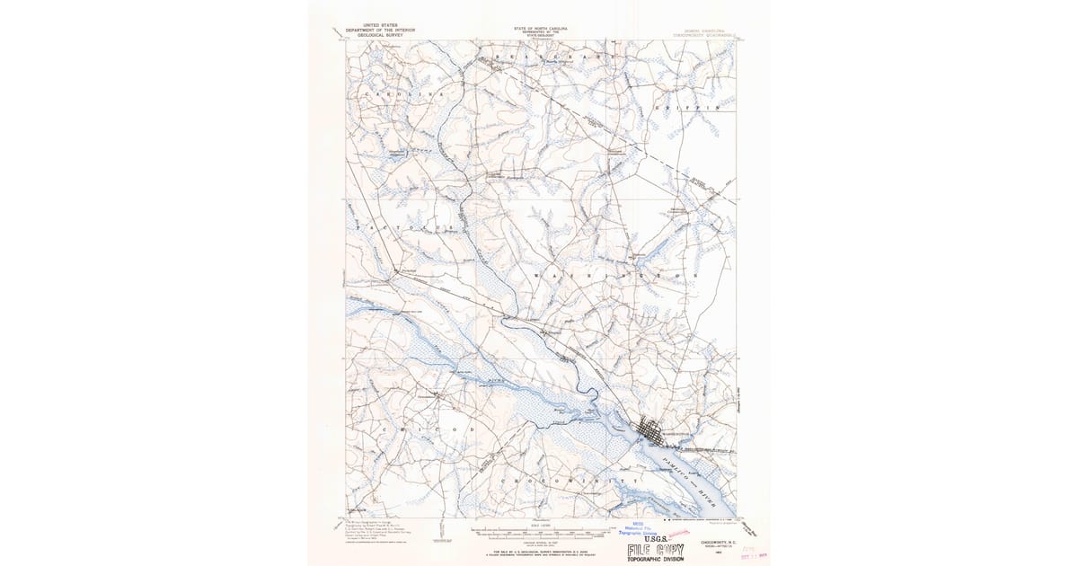 1903 Map of Chocowinity, NC — High-Res | Pastmaps