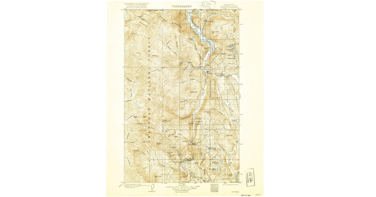 1906 Map of Chopaka, Okanogan County, WA — High-Res, 1917 Print | Pastmaps