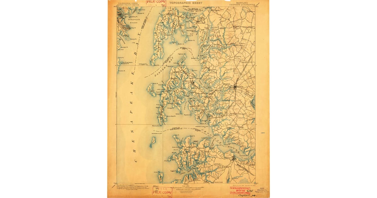 1898 Map of Choptank, MD — High-Res, 1902 Print | Pastmaps