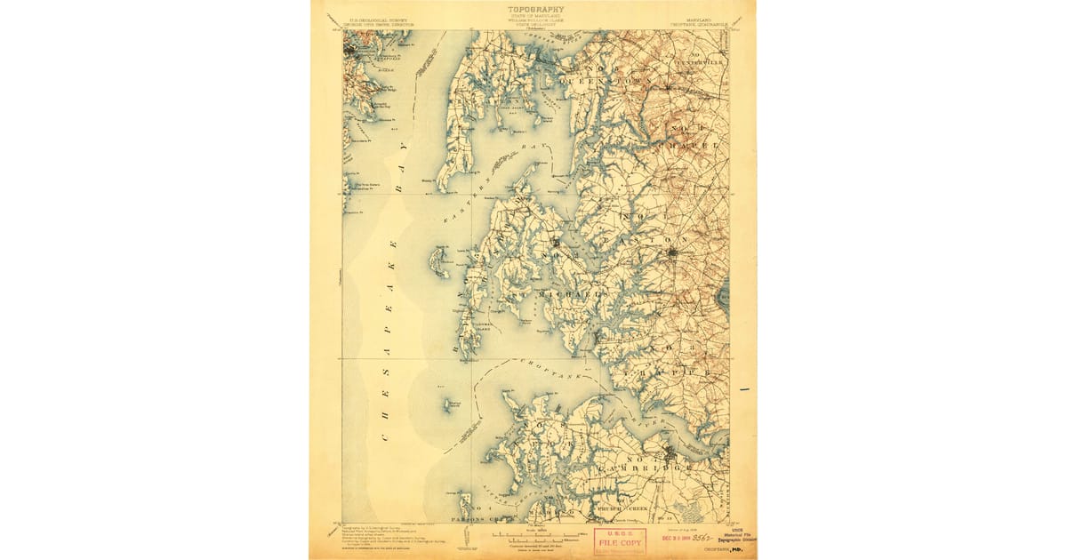 1908 Map of Choptank, MD — High-Res | Pastmaps
