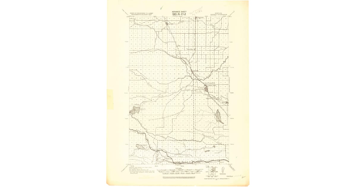 1920 Map of Choteau, MT — High-Res | Pastmaps