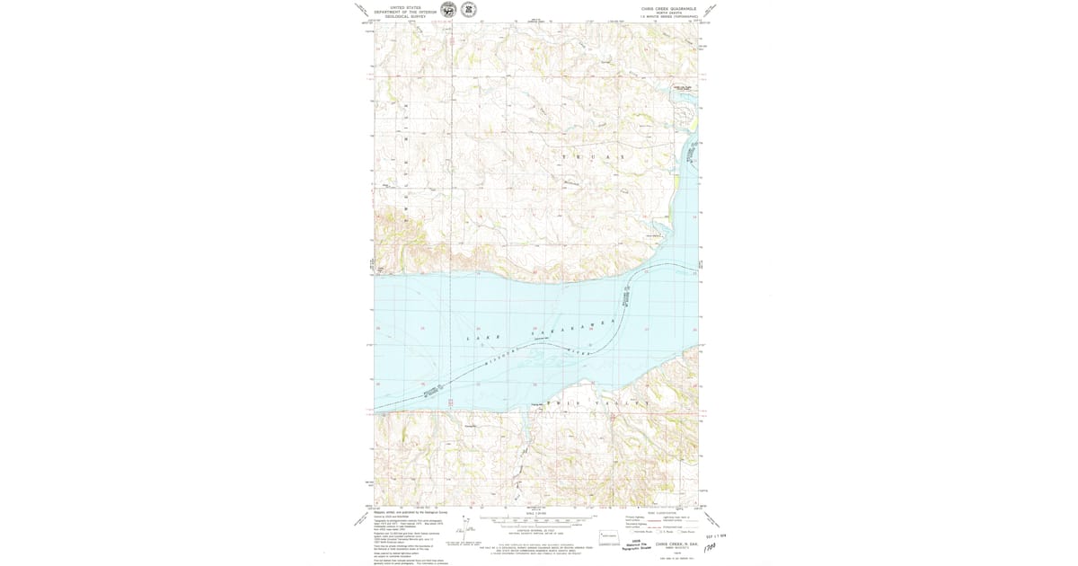 1979 Map of Chris Creek, Williams County, ND — High-Res | Pastmaps