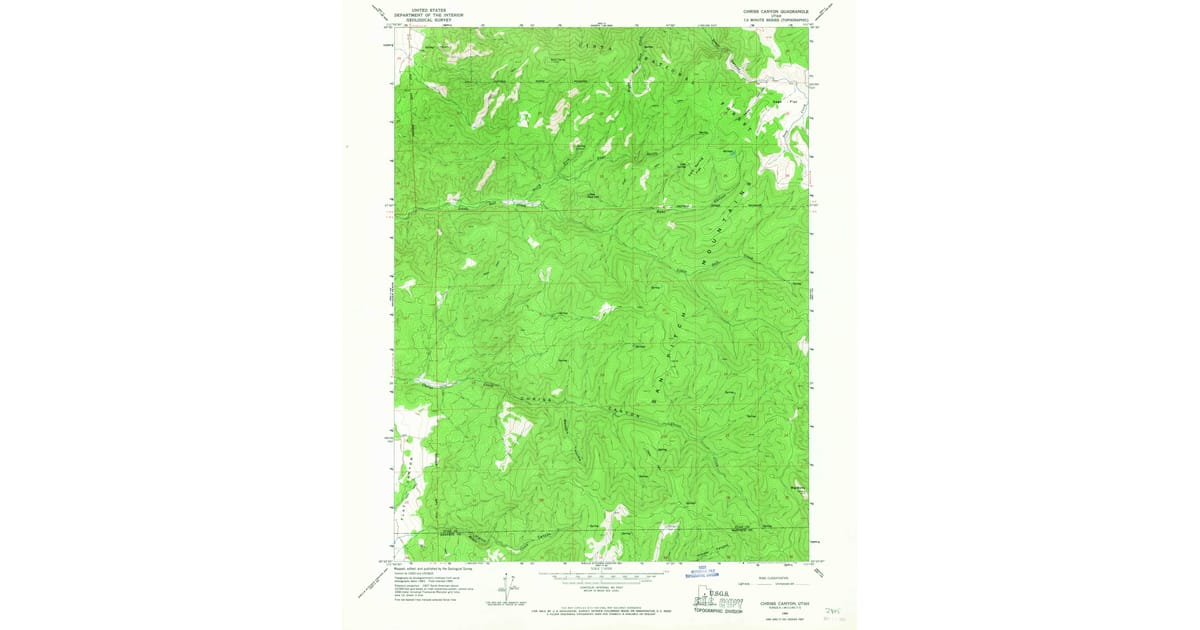 1965 Map of Chriss Canyon, Juab County, UT — High-Res | Pastmaps
