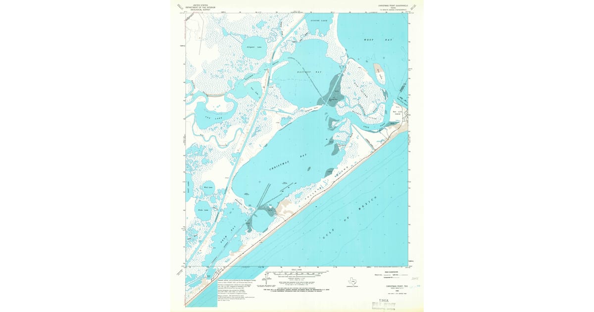 1965 Map of Christmas Point, Brazoria County, TX — High-Res | Pastmaps