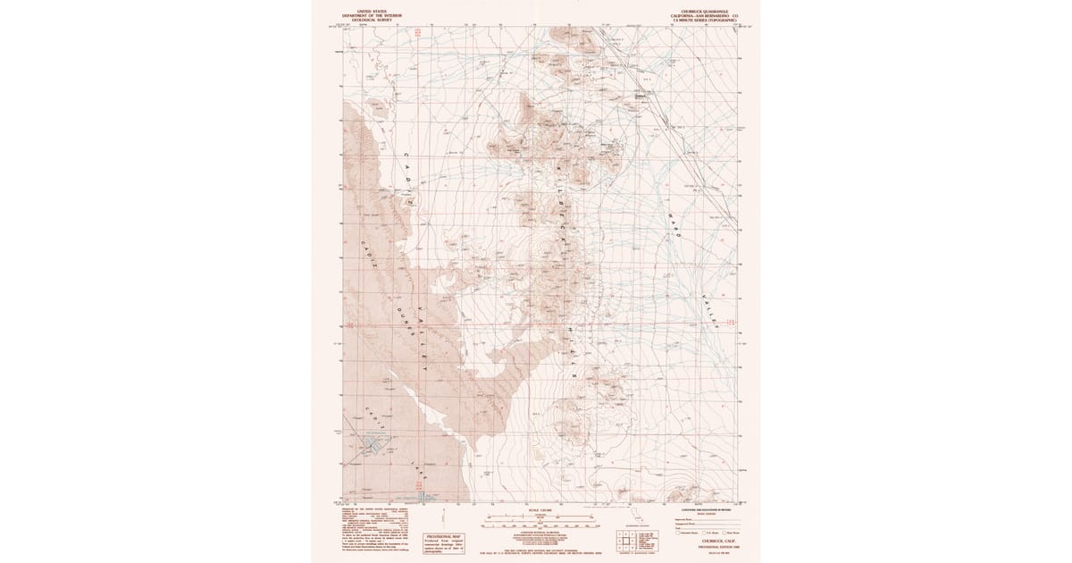 1985 Map of Chubbuck, San Bernardino County, CA — High-Res | Pastmaps