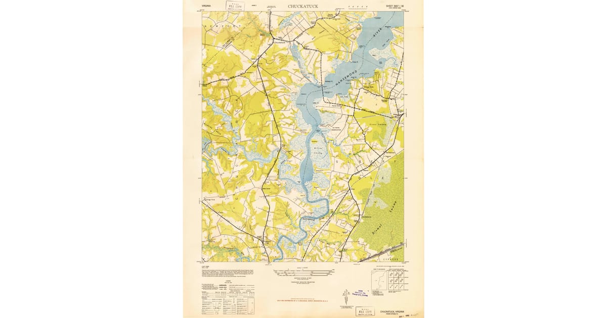 1940s Maps of Chuckatuck, Suffolk | Pastmaps