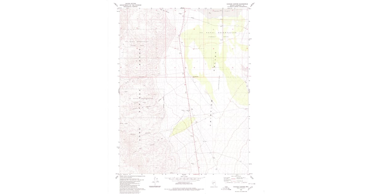 1980 Map of Chukar Canyon, Churchill County, NV — High-Res | Pastmaps