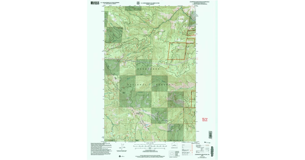 2003 Map of Chumstick Mountain, Chelan County, WA — High-Res | Pastmaps