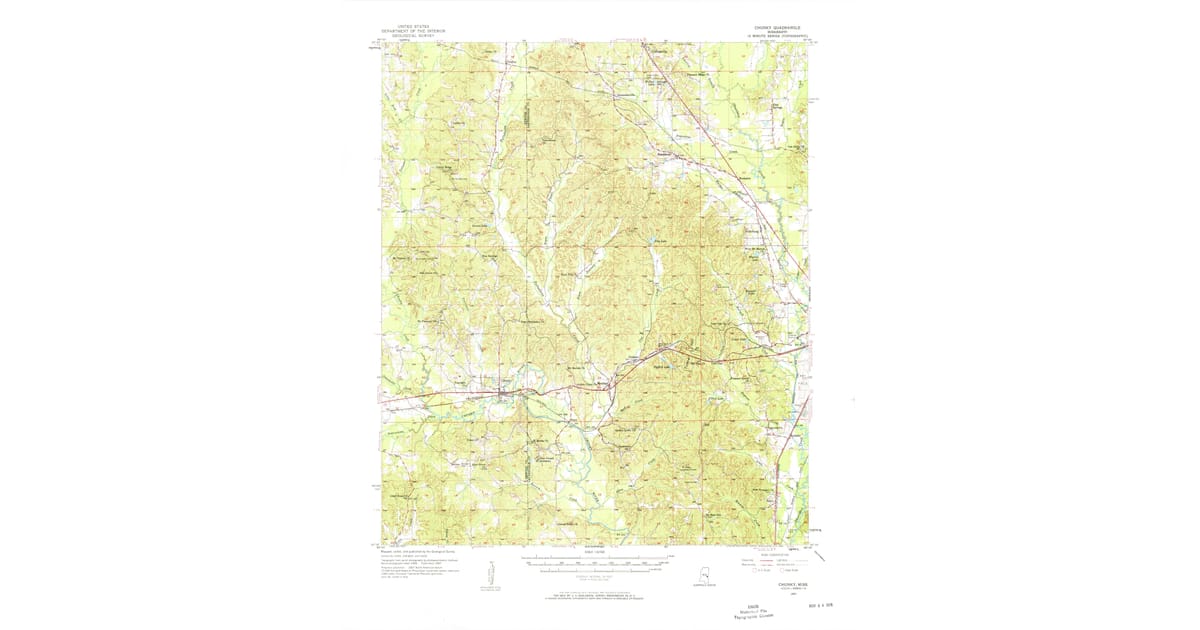 1957 Map of Chunky, MS — High-Res | Pastmaps