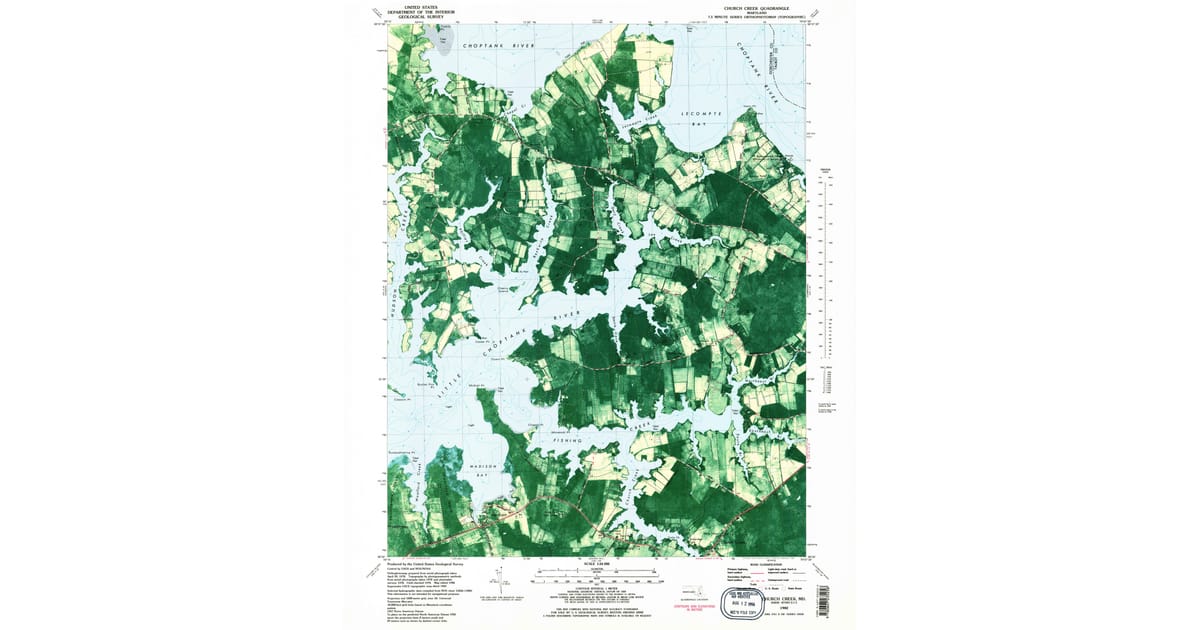 1982 Map of Church Creek, MD — High-Res | Pastmaps