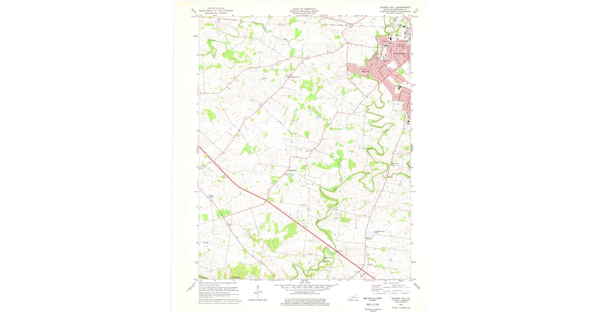 1978 Map of Church Hill, Christian County, KY — High-Res | Pastmaps