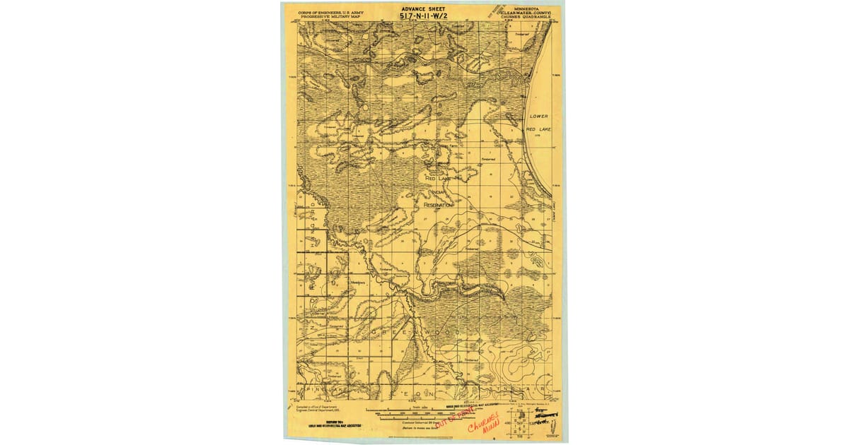 1919 Map of Churnes, Clearwater County, MN — High-Res | Pastmaps