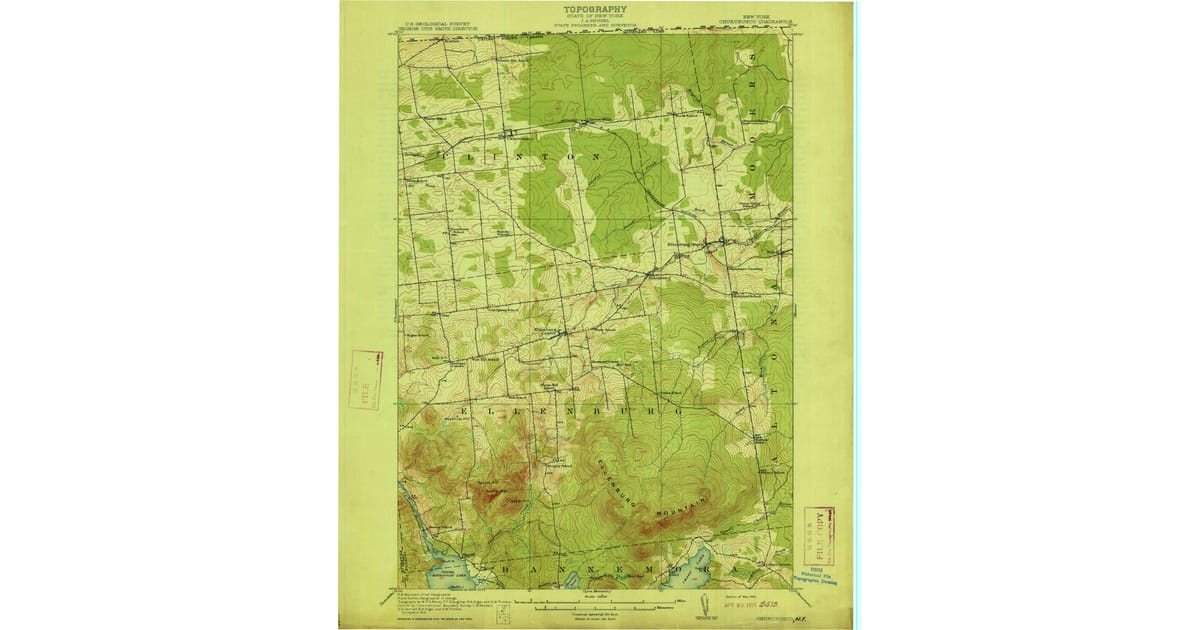 Old Maps of Ellenburg, NY | Pastmaps