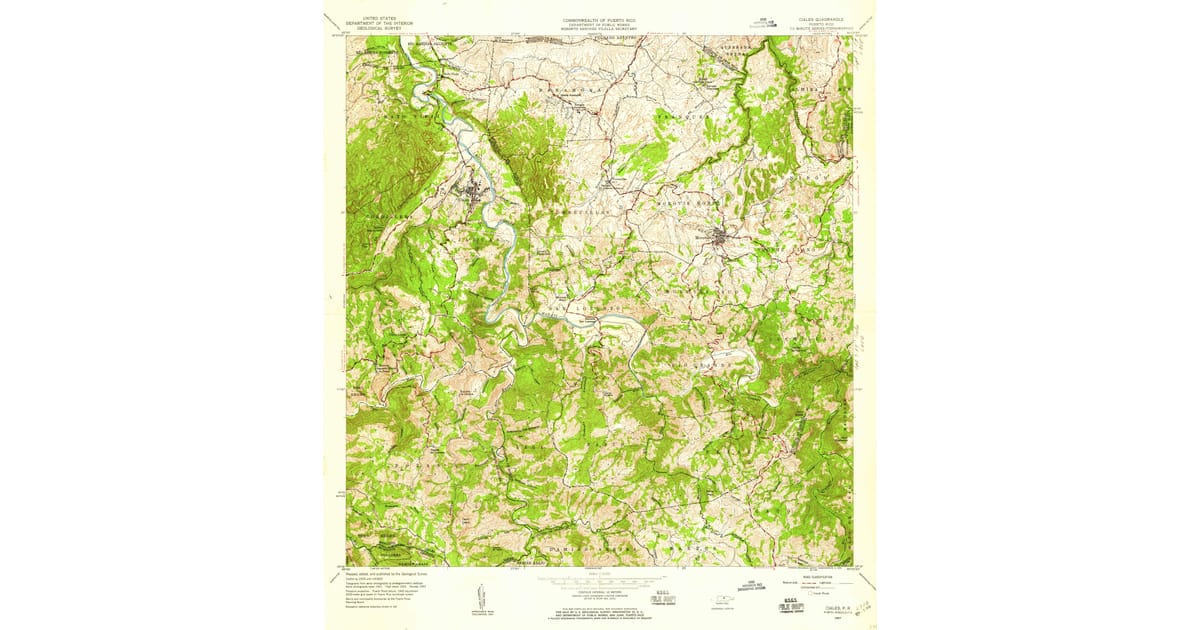 1950s Maps of Residencial Alturas de Ciales, Ciales | Pastmaps