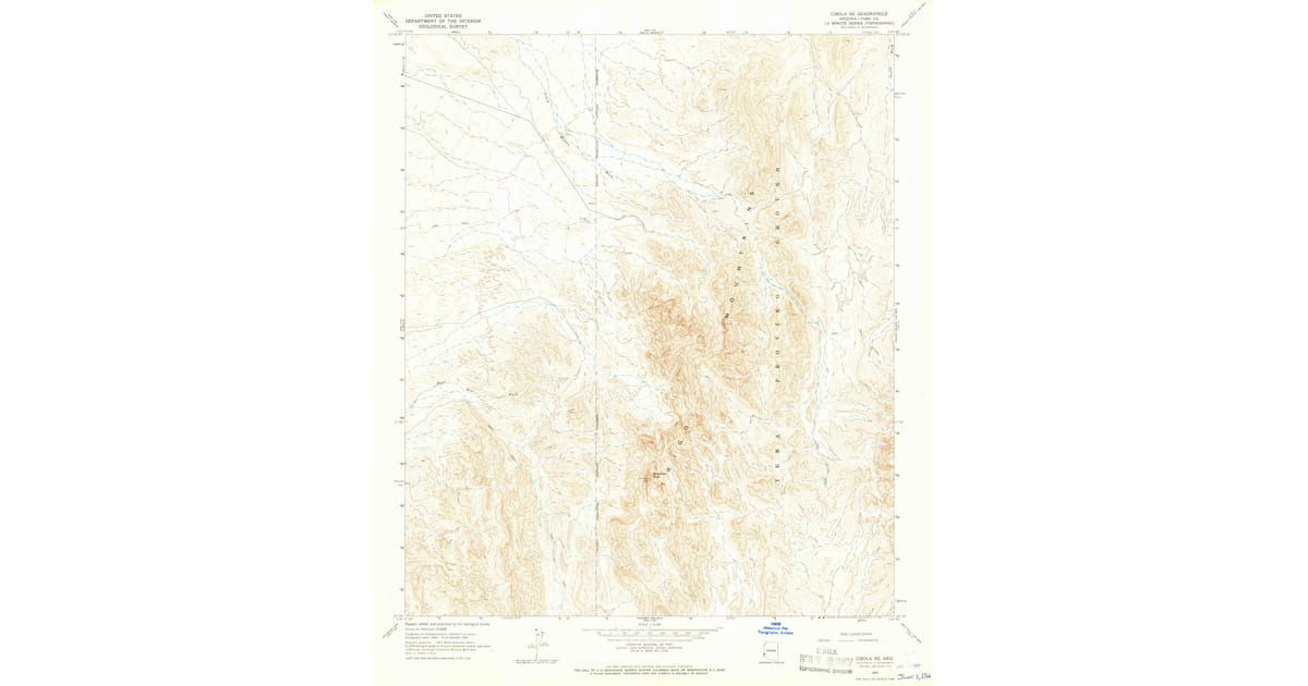 1965 Map of Cibola SE, La Paz County, AZ — High-Res | Pastmaps