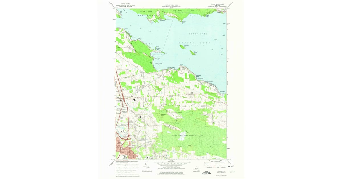 1973 Map of Cicero, Onondaga County, NY — High-Res | Pastmaps