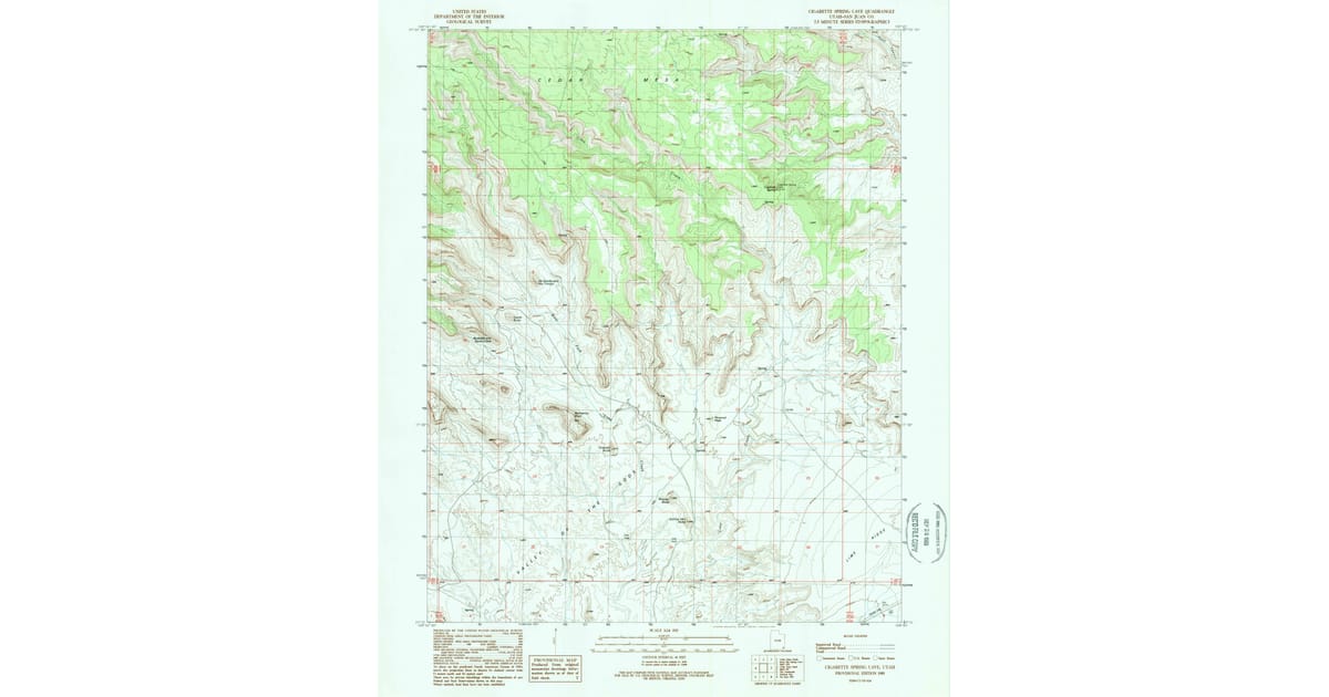 1989 Map of Cigarette Spring Cave, San Juan County, UT — High-Res, 1989 ...