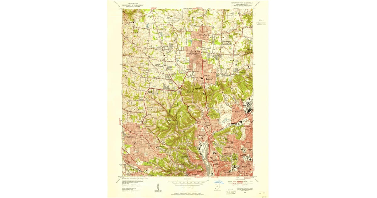 1950s Maps of The Heights, Cincinnati | Pastmaps
