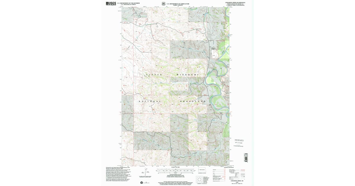 1997 Map of Cinnamon Creek, McKenzie County, ND — High-Res | Pastmaps