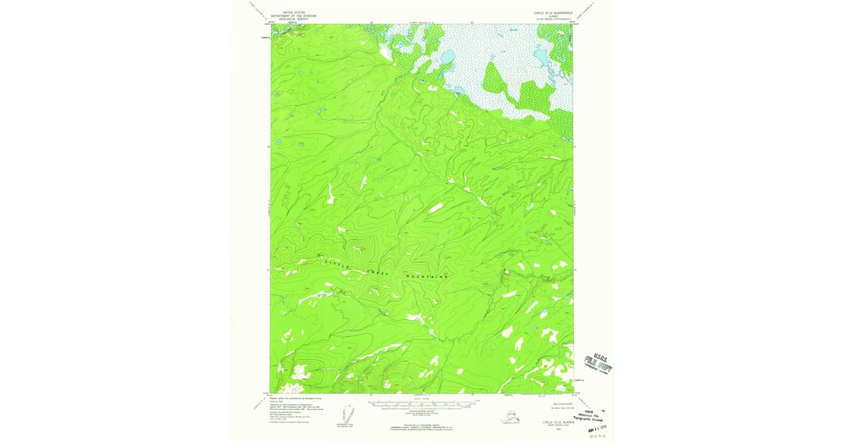 1952 Map of Circle D-2, Yukon-Koyukuk Borough, AK — High-Res | Pastmaps