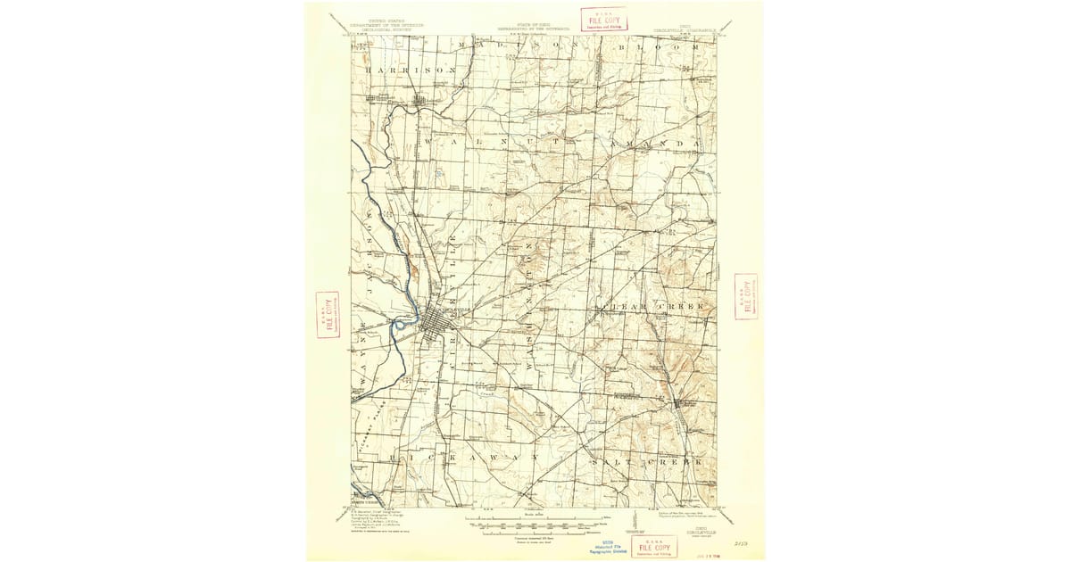Old Maps of Stringtown, Salt Creek Township for Hiking & Exploration ...