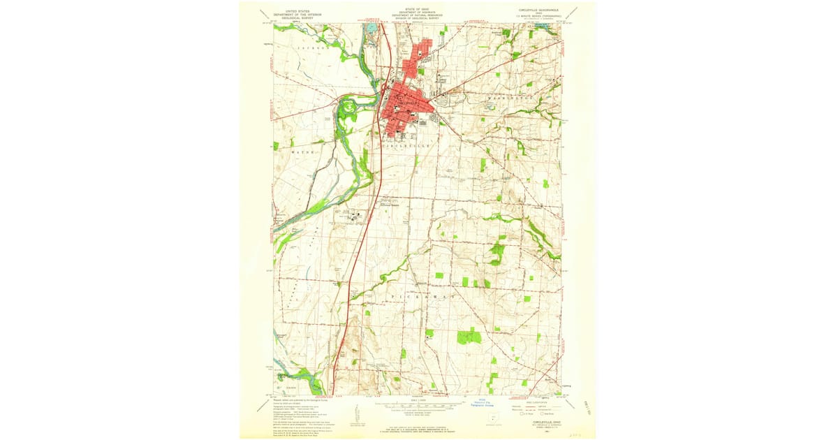 1961 Map of Circleville, OH — High-Res | Pastmaps