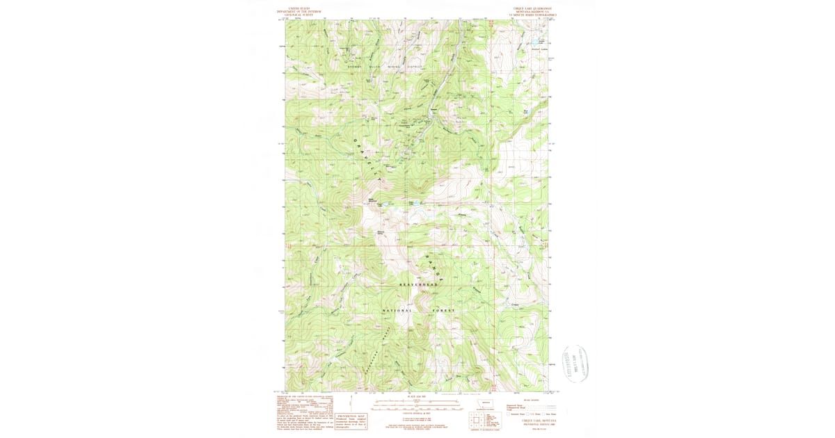 1988 Map of Cirque Lake, Madison County, MT — High-Res | Pastmaps