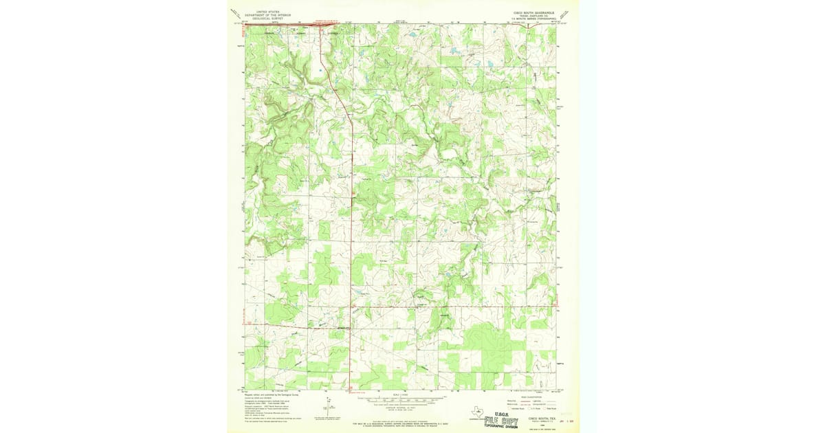 1966 Map of Cisco South, Eastland County, TX — High-Res | Pastmaps