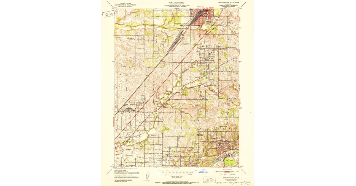 1951 Map of Citrus Heights, CA — High-Res | Pastmaps