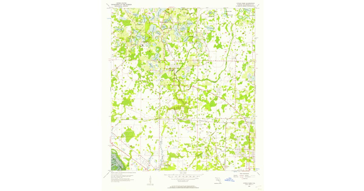 1956 Map of Citrus Park, FL — High-Res | Pastmaps
