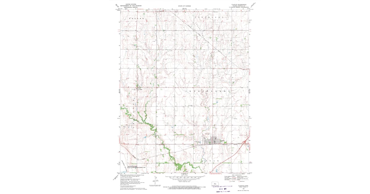 1969 Map of Claflin, KS — High-Res | Pastmaps
