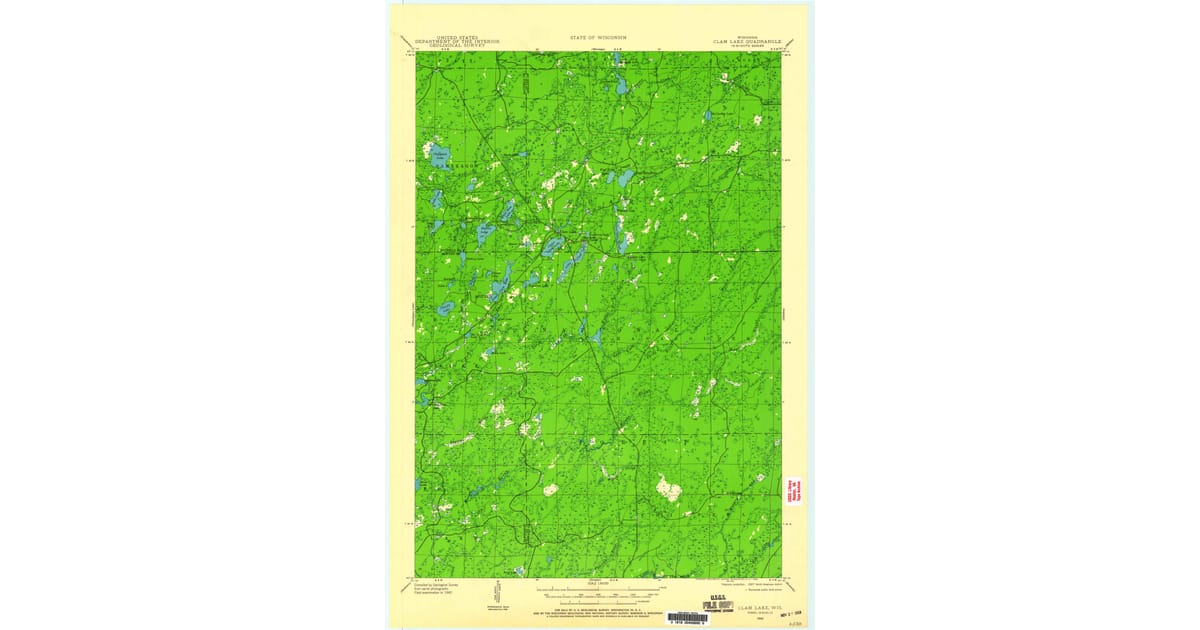 Old Maps of Spider Lake, WI | Pastmaps