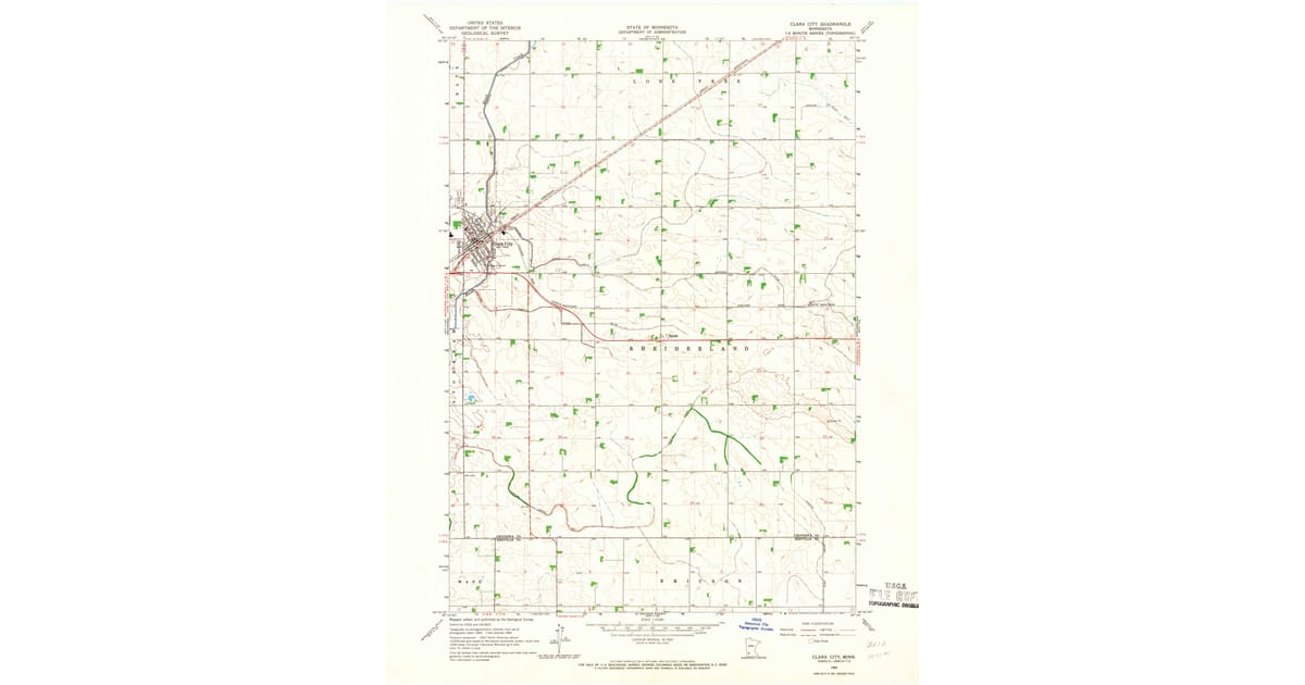 1965 Map of Clara City, MN — High-Res | Pastmaps