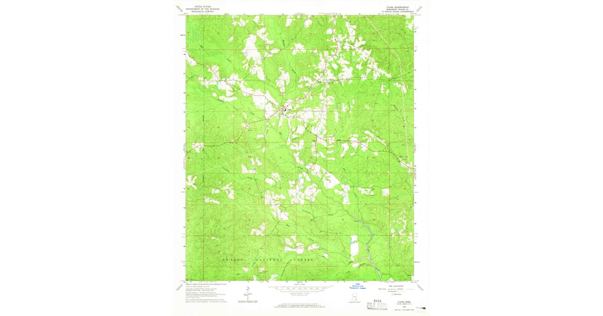 1960s Maps of Clara, MS | Pastmaps