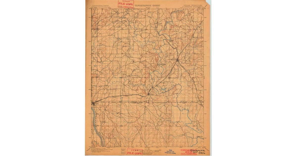 1900s (20th Century) Maps of Skiatook, OK | Pastmaps