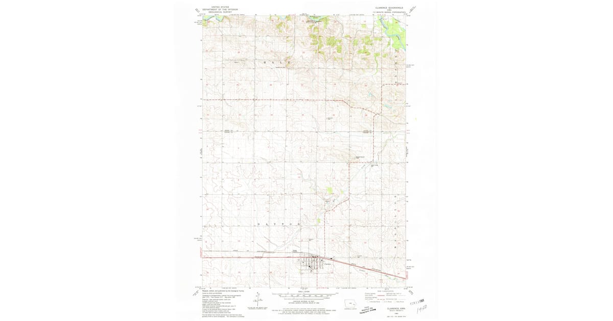 1980s Maps of Cedar County, IA | Pastmaps